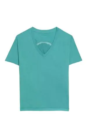 Zadig&Voltaire Tommer V-neck Short Sleeve T-shirt - Blue