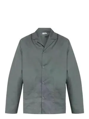MAISON MARGIELA Patch-pocket Notched-collar Shirt - Grey