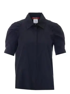 Max Mara Ruched Sleeve Shirt - Black