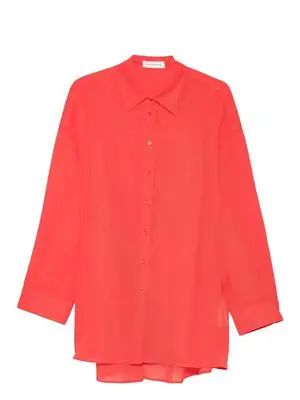 THE FRANKIE SHOP Melia Open-back Shirt - Red