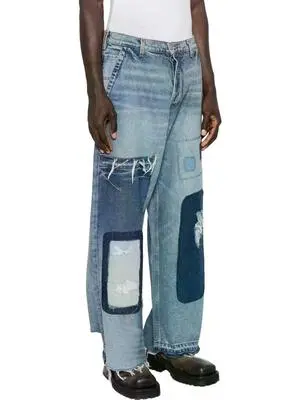 GALLERY DEPT. Patchwork Distressed Jeans - Blue
