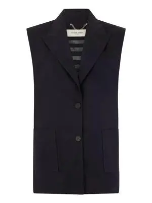 GOLDEN GOOSE Sleeveless Notched-lapel Gilet - Black