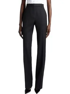TOM FORD Panama Wool & Silk Tailored Trousers - Black