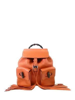 Gucci Bamboo Backpack - Orange