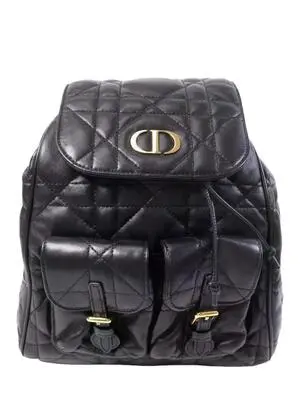 Dior Quilted Leather Caro Backpack - Black