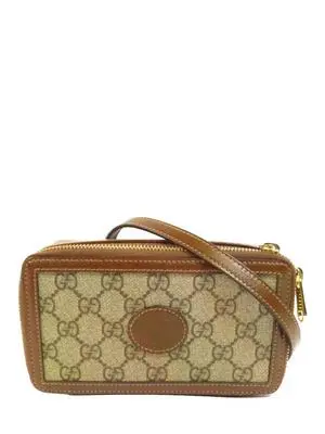 Gucci Gg Supreme Canvas Shoulder Bag - Brown