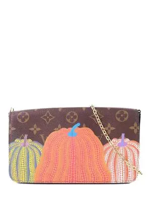LOUIS VUITTON Felicie Pochette Monogram Tote Bag - Brown