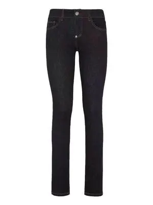Philipp Plein Philipp Plein Slim-Fit Denim Jeans With Logo Plaque Blue