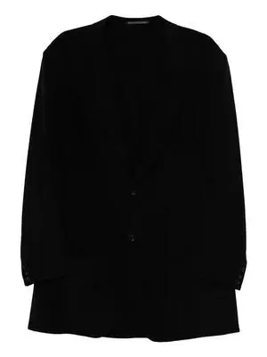 Yohji Yamamoto Velvet Single-breasted Jacket - Black