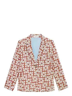 Malìparmi Patterned Single-breasted Blazer - Brown