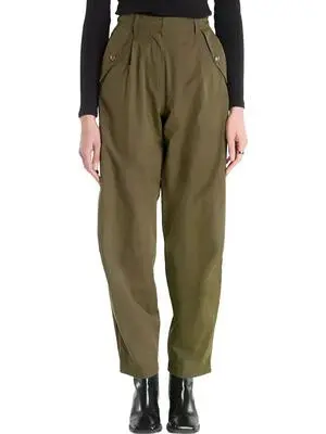 Guess Pleated Trousers With Side Pockets - Green