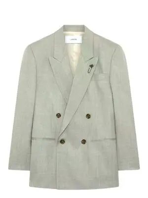 LARDINI Double-breasted Blazer With Peak Lapels - Green