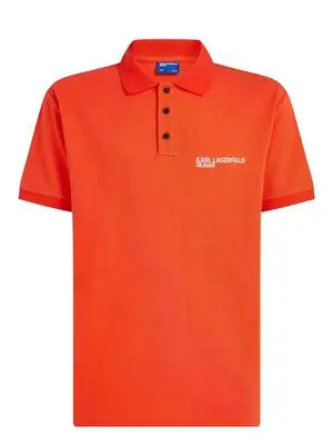 Karl Lagerfeld Cotton Polo Shirt - Orange