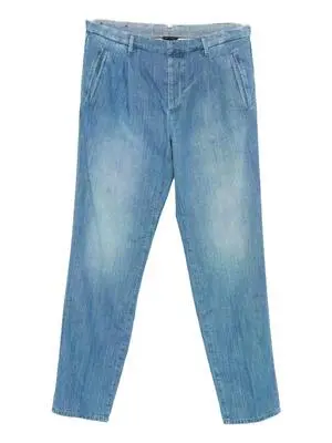 Incotex Pleated Detail Jeans - Blue