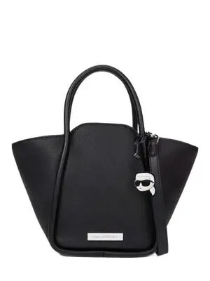 Karl Lagerfeld Ikon Pebble Small Tote Bag - Black