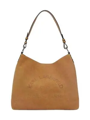 Karl Lagerfeld K/daily Suede Shoulder Bag - Neutrals