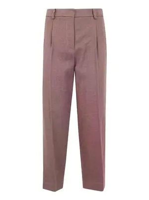 DRHOPE Pleated Tapered Trousers - Pink