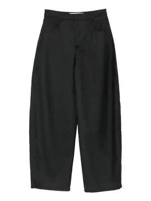 Séfr Twill Wide-leg Trousers - Black