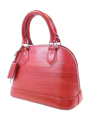 LOUIS VUITTON Louis Vuitton Epi Alma BB Leather Tote Bag Red