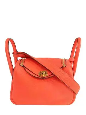 Hermès Mini Lindy Two-way Handbag - Red