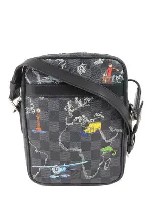 LOUIS VUITTON Damier Graphite Danube Cross Body Bag - Black