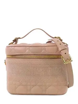Dior Cannage Quilted Vanity Case - Pink