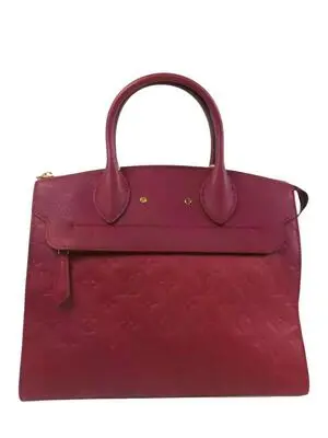 LOUIS VUITTON Pont Neuf Monogram Empreinte Handbag - Red