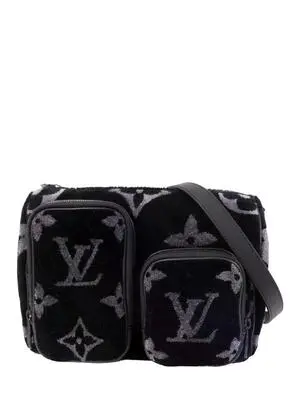 LOUIS VUITTON Speedy Multipocket Monogram Eclipse Shoulder Bag - Black