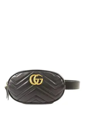 Gucci Gg Marmont Matelassé Belt Bag - Black