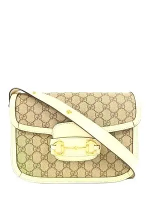 Gucci Horsebit 1955 Gg Supreme Shoulder Bag - Neutrals