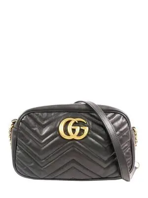 Gucci Gg Marmont Matelassé Shoulder Bag - Black