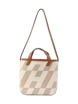 HERMÈS Hermès Cabas H En Biais 27 Two-Way Handbag