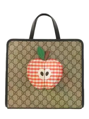 Gucci Gg Supreme Monogram Apple Tote Bag - Neutrals