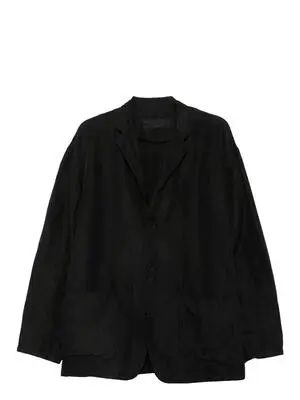 Comme Des Garçons Patch-pocket Button-up Blazer - Black