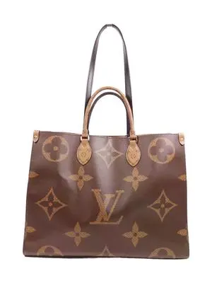 LOUIS VUITTON Monogram Giant Reverse Onthego Tote Bag - Brown
