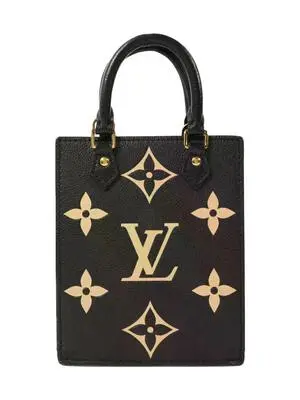 LOUIS VUITTON Louis Vuitton Empreinte Petit Sac Plat Monogram Tote Bag Black