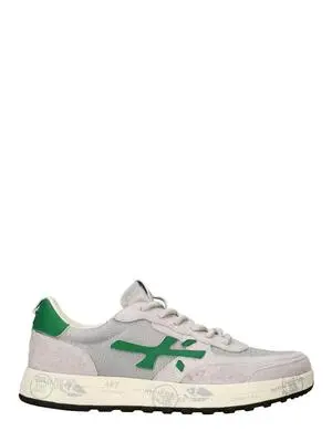 Premiata Premiata Logo Patch Panelled Lace-Up Sneakers Grey