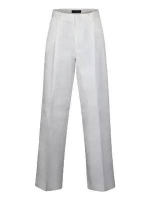 MOORER Ofelia Pleated Trousers - White