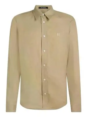 Karl Lagerfeld Embroidered-logo Shirt - Neutrals