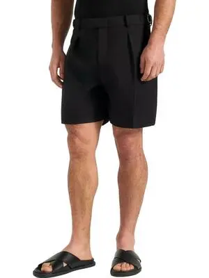 Manière De Voir Maniere De Voir Tailored Pleated Shorts - Black