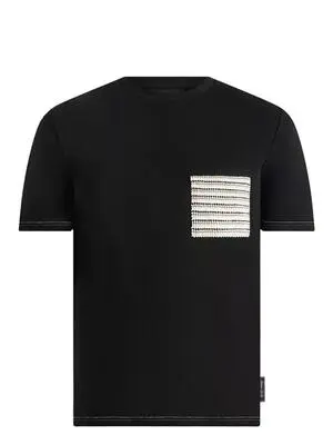 Manière De Voir Joris In Whipstitch Pocket-detail T-shirt - Black