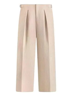 Manière De Voir Maniere De Voir Box Pleat Wide Leg Trousers - Neutrals