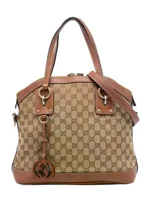 Gucci Gg Canvas Charm Dome Satchel - Neutrals