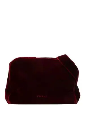Prada Velvet Frame Clasp Shoulder Bag - Red