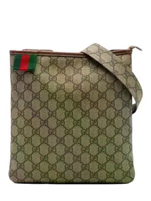 Gucci Gg Supreme Web Crossbody Bag - Neutrals
