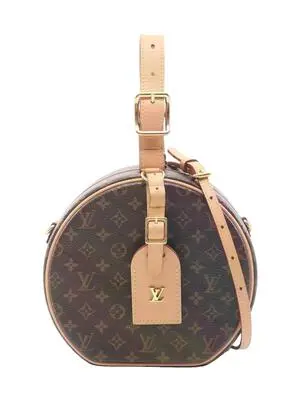 LOUIS VUITTON Monogram Petite Boite Chapeau Satchel - Brown