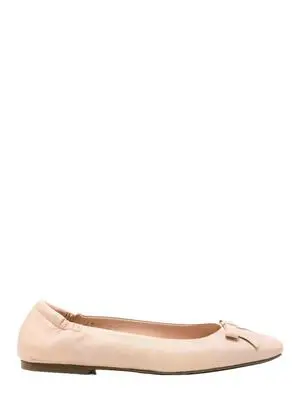 SERGIO MORETTI FIRENZE Bow Detail Ballet Flats - Neutrals