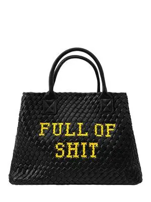 LILLY LOVES Woven Handbag - Black