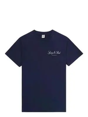 SPORTY & RICH Logo-lettering T-shirt - Blue