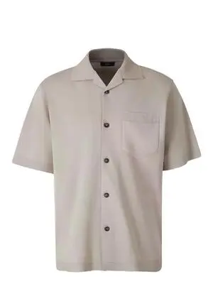 Herno Short-sleeve Camp-collar Shirt - Neutrals
